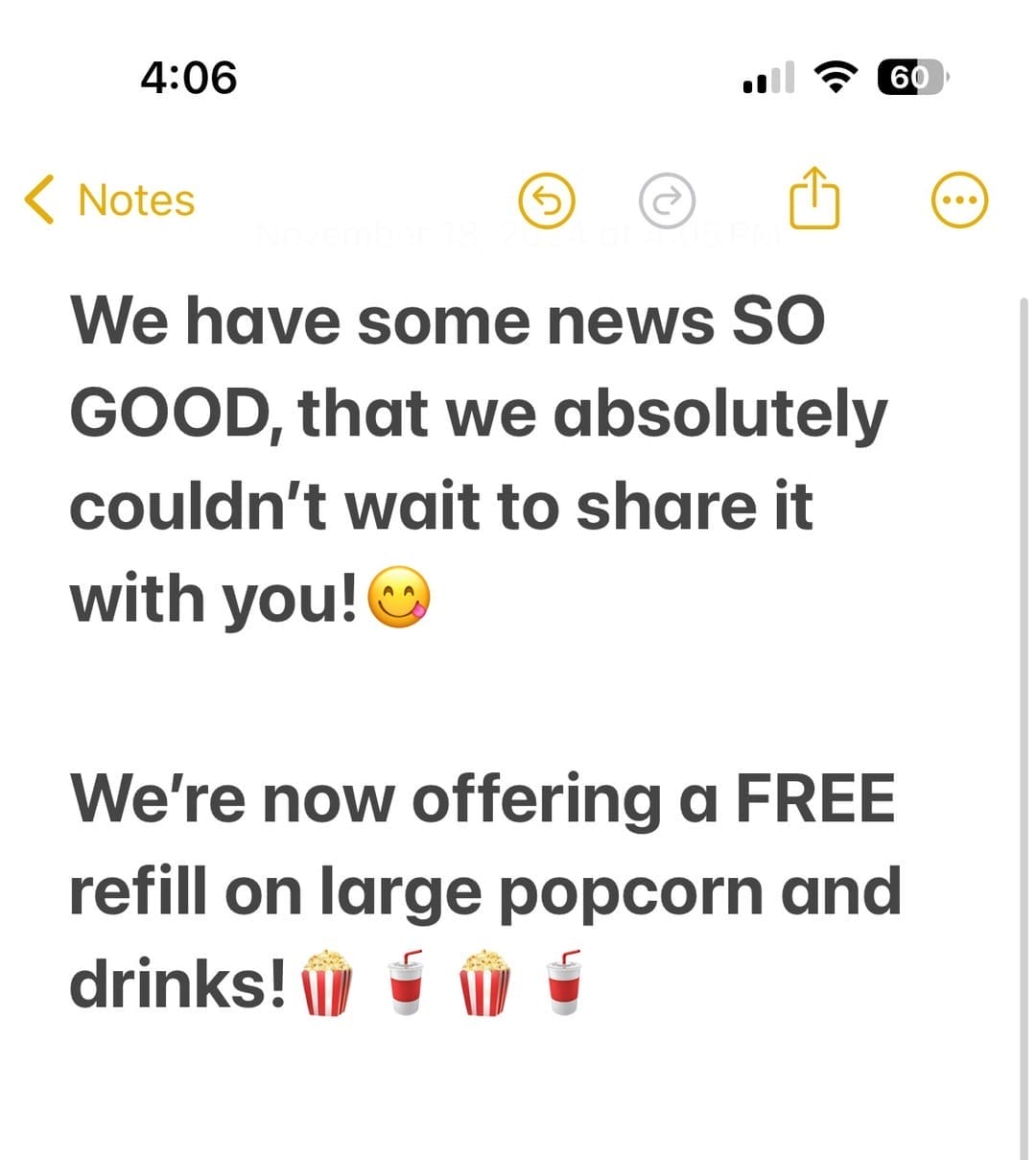 Cineplex Popcorn and Drink Refill Program: Unlimited Movie Snack ...